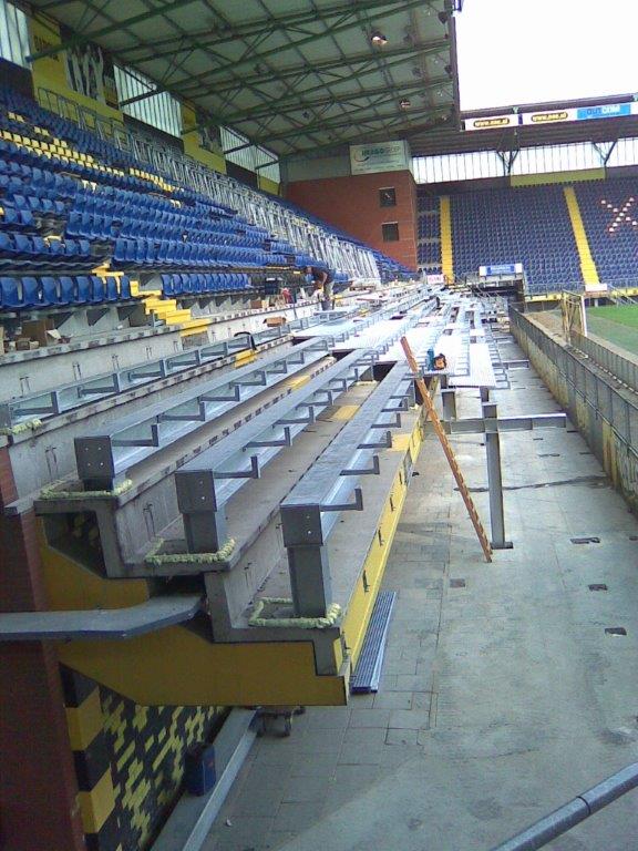 Uitbouw tribune NAC stadion door Ovec Multiservice